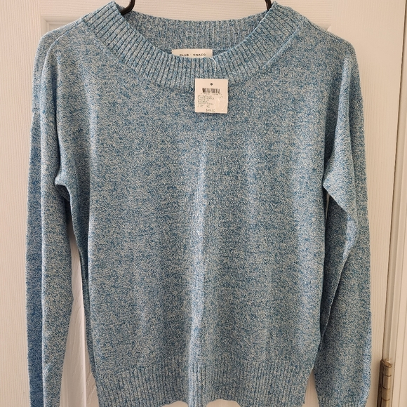 Club Monaco | Sweaters | Club Monaco Womens Linen Boatneck Blue Sweater ...